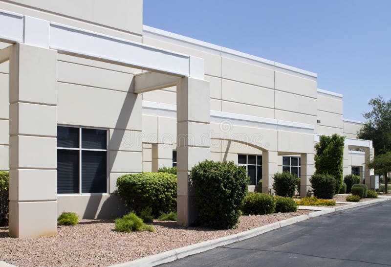 Modern Corporate Office Building Entrance Stock Image - Image of center ...