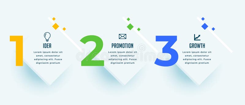 Modern Corporate Success Plan Diagram Banner with 3 Easy Step Stock ...