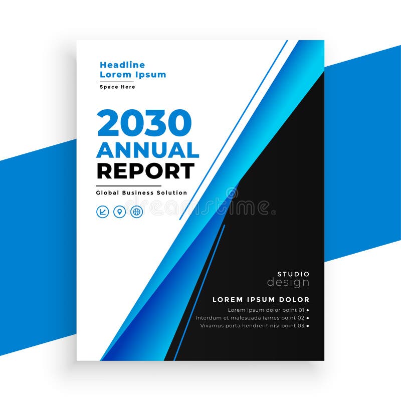 Modern Corporate Yearly Report Flyer Ready To Print Design Stock Vector ...