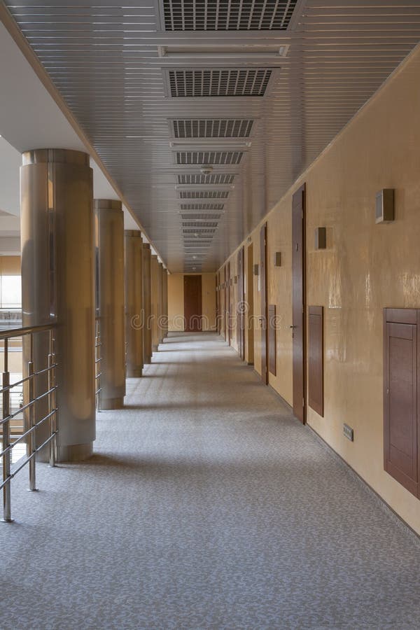 Modern corridor interior stock image. Image of doors - 39601503