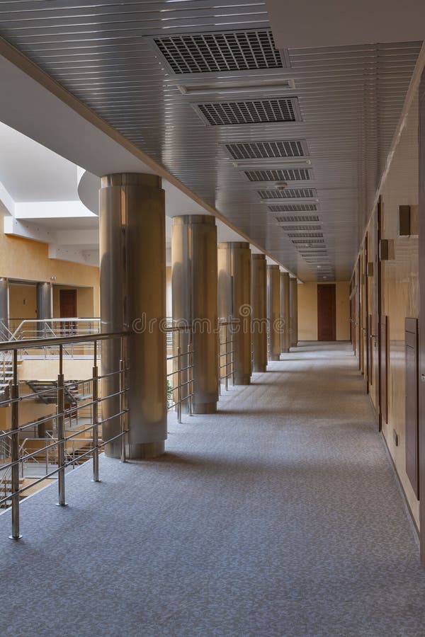 Modern corridor interior stock photo. Image of lighting - 39601584