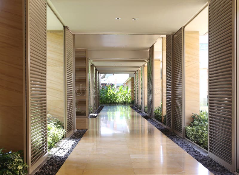 Modern Corridor Interior Modern Stock Image - Image of corridor, hotel ...