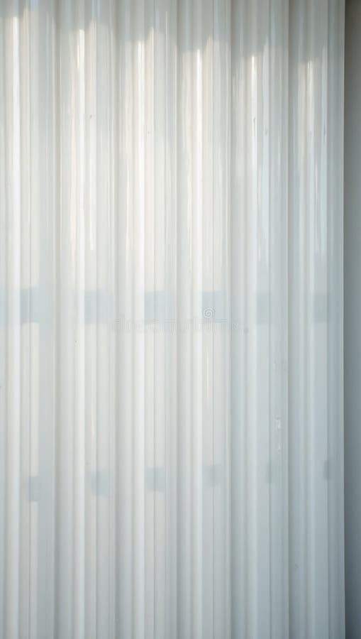Modern Corrugated Plastic Wall with Translucent Panels Glowing with ...