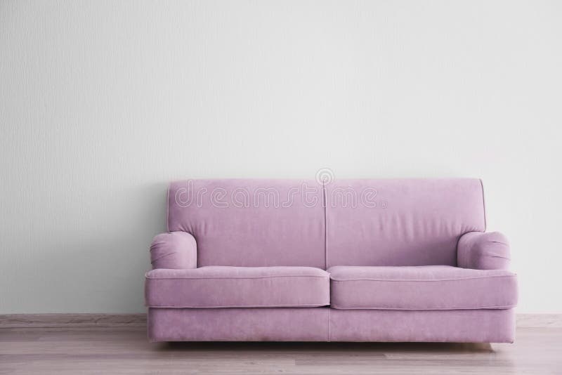 Modern Couch in Living Room Stock Image - Image of interior, color ...
