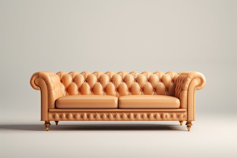 Modern Couch on White Background, AI Generated Stock Illustration ...