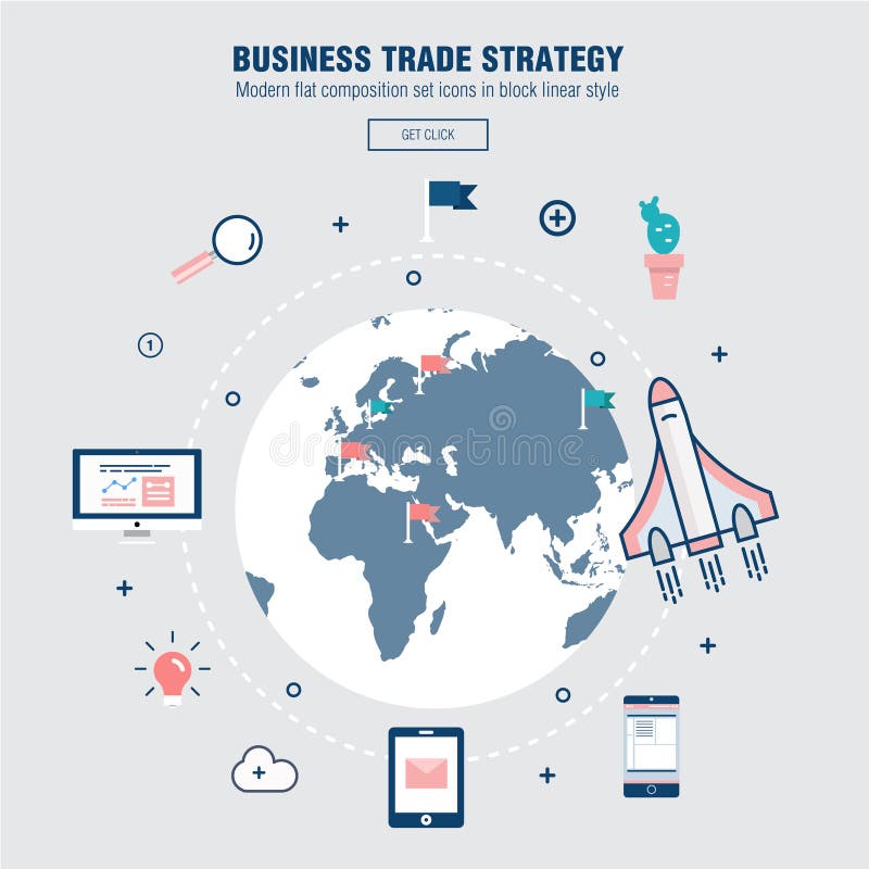 Modern Country Development Flat Indystry Map Stock Illustration ...