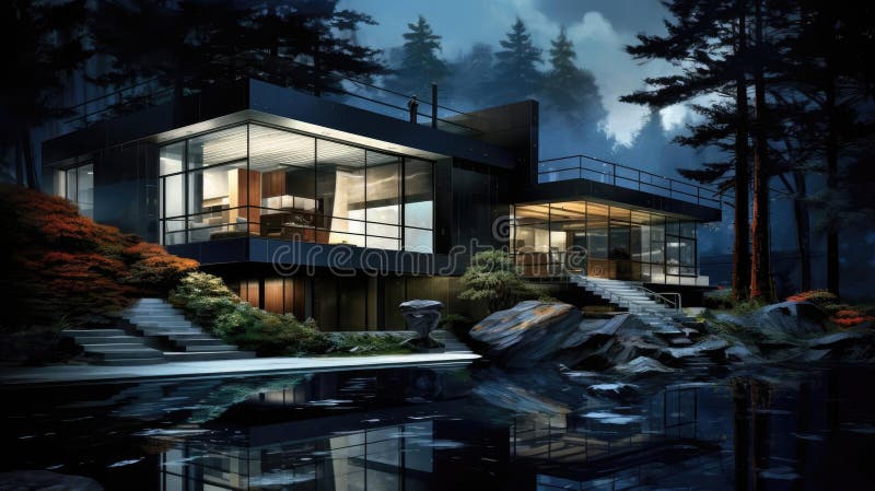 Modern Country House, Architecture Stock Image - Image of lifestyle ...