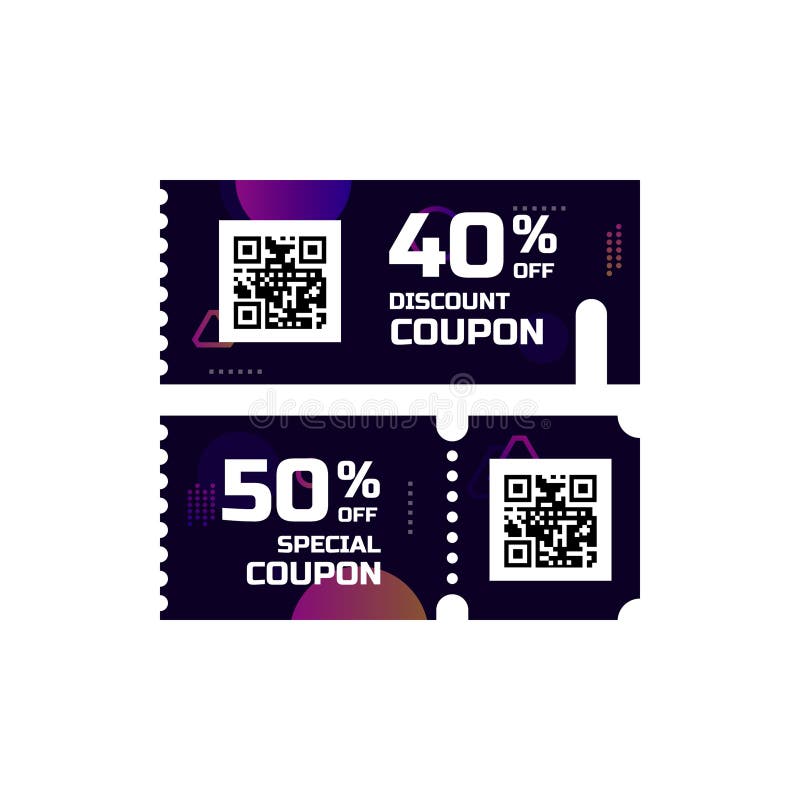 Modern Coupon Template with Colorful Abstract Design Stock Vector ...