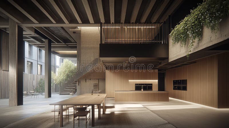 Modern Courtyard of Residential Buildings with Standing Benches by the ...