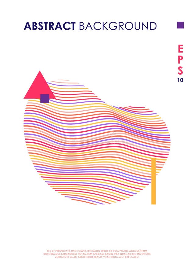 Modern Cover Design Template with Abstract Shape. Stock Vector ...