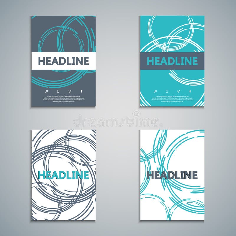 Modern Covers with Calm Colors and Simple Design. Stock Vector ...