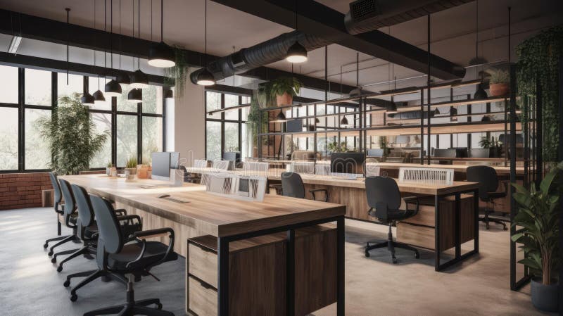 A Modern Coworking Space with a Mix of Private and Communal ...