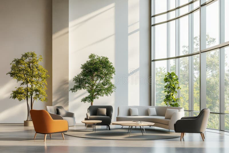 Modern Coworking Space with Interactive Workstations, Soft Seating ...