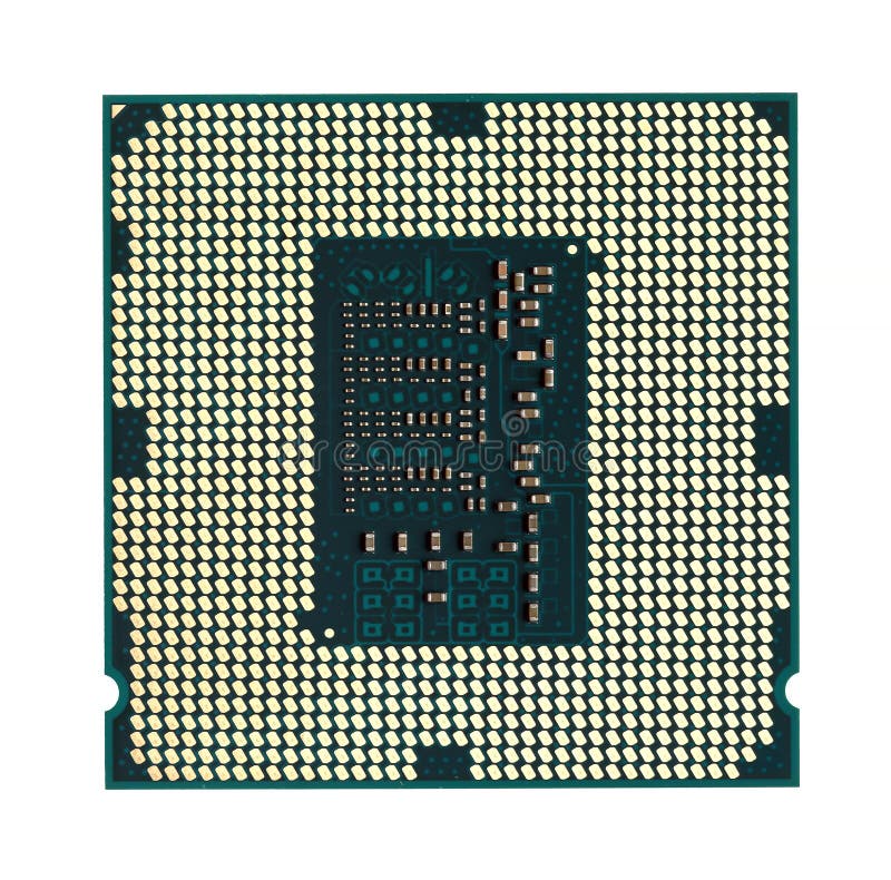 Computer CPU Chip Isolated stock image. Image of information - 50560227