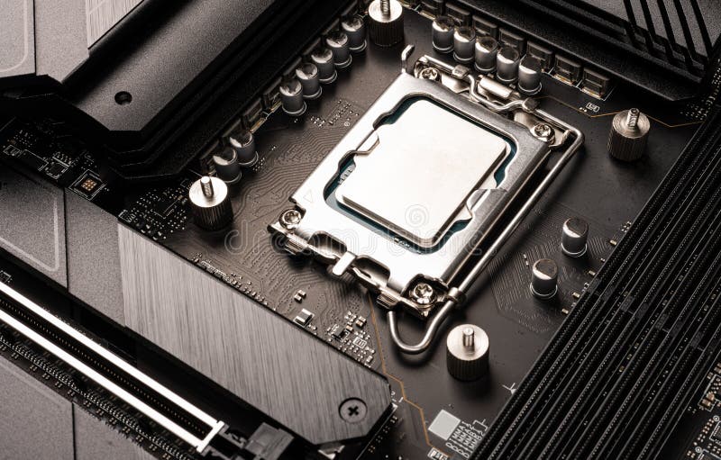 Modern Cpu, Installed in Motherboard, Rising Cost and Shortage of Chips ...