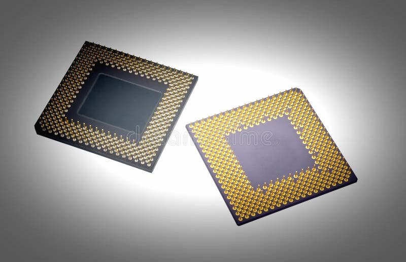 Modern CPU Isolated on White Stock Photo - Image of modern, circuit ...