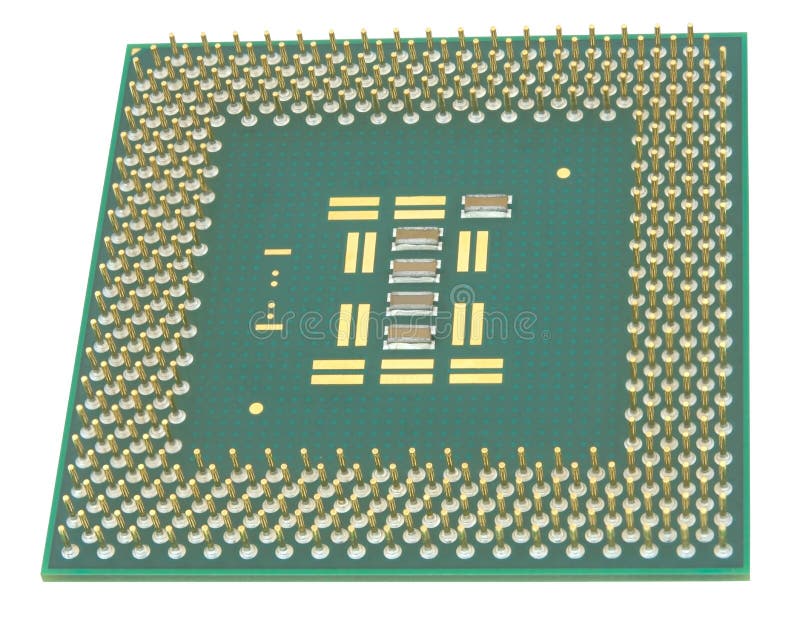 Modern CPU Isolated on White Stock Image - Image of equipment, micro ...