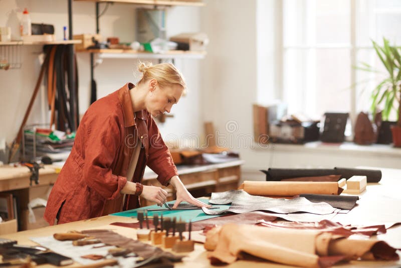 Modern Craftswoman at Work stock photo. Image of occupation - 174783750