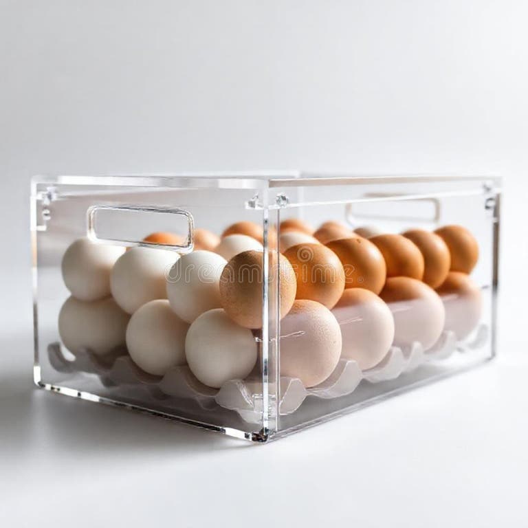 A Modern Crate Made from Transparent Acrylic Stock Illustration ...