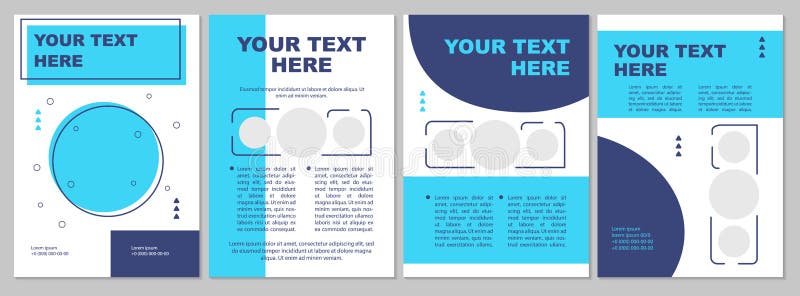 Modern Creative Brochure Template with Blue Round Sections Stock Vector ...