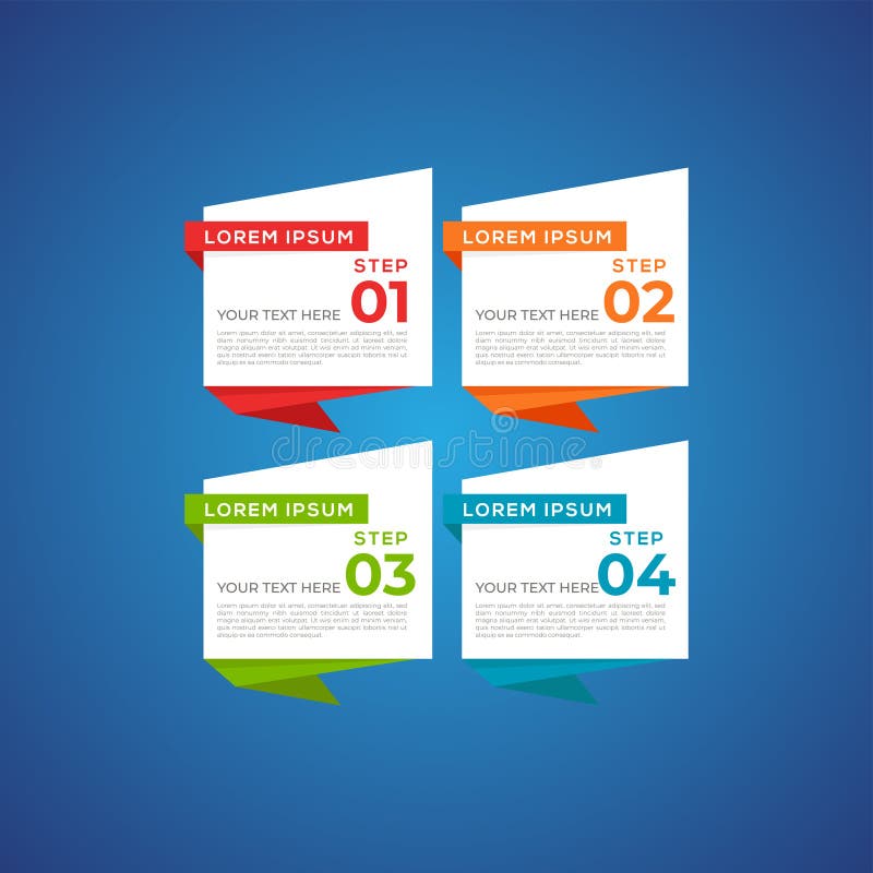Modern and Creative Business Infographic Design Template with Four ...