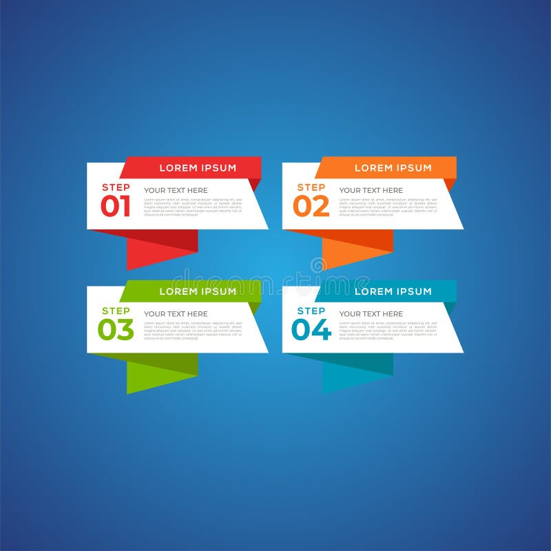 Modern and Creative Business Infographic Design Template with Four ...