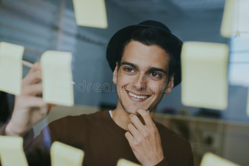 Creative Business Man Organizing the Work Stock Photo - Image of paper ...
