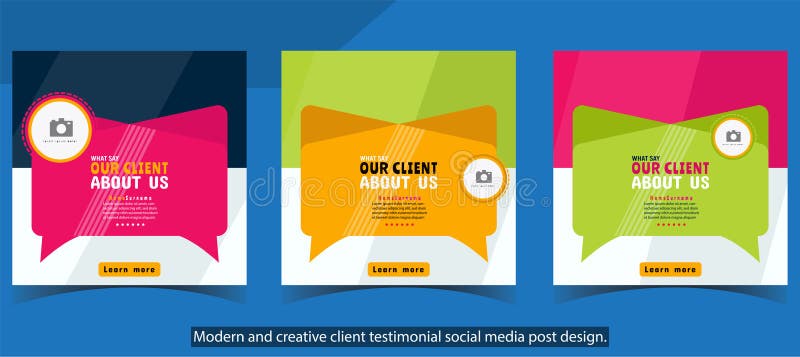 Modern and Creative Client Testimonials or Customer Feedback Social ...