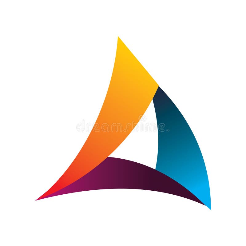 Creative Color Triangle Arrow Shape Logo Design Stock Illustration ...
