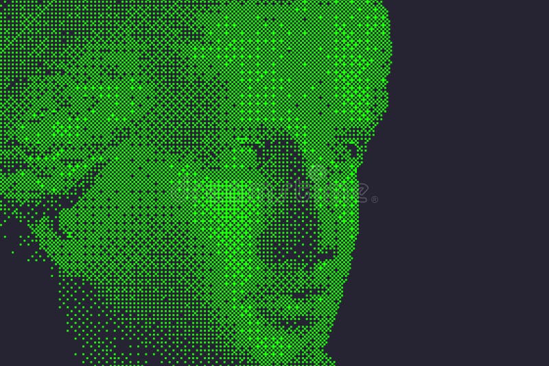 Modern Creative Colored Graphic Sculpture with Dark Background ...