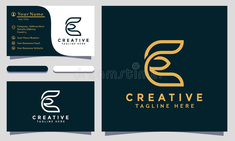 Modern Creative E Logo Design and Template. E Icon Initials Based ...