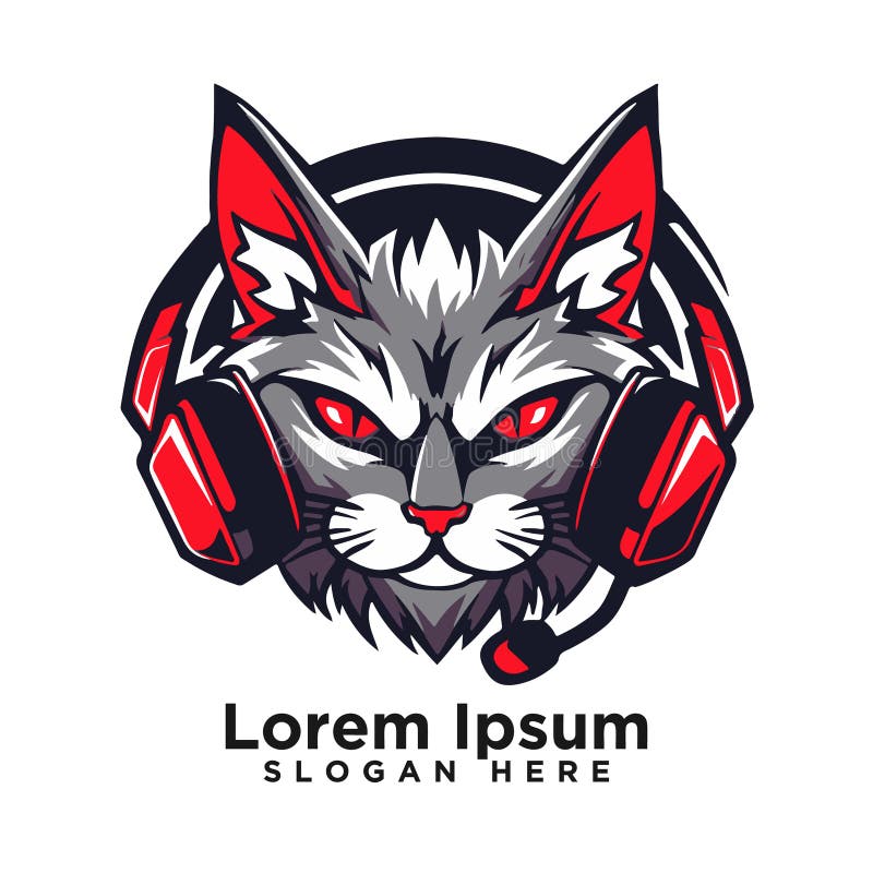 Modern Creative Esport Vector Cat Modern Logo Art Design Drawing Stock ...