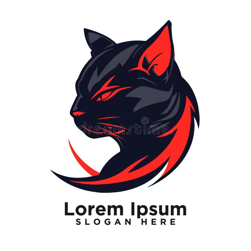 Modern Creative Esport Vector Cat Modern Logo Art Design Drawing Stock ...
