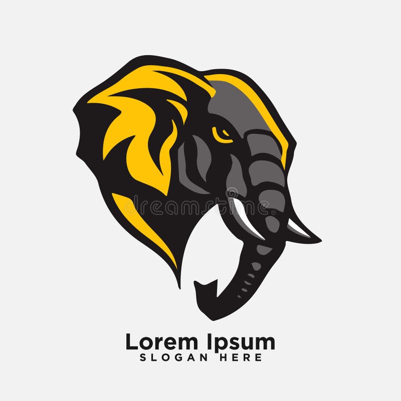 Modern Creative Esport Vector Elephant Modern Logo Art Design Drawing ...