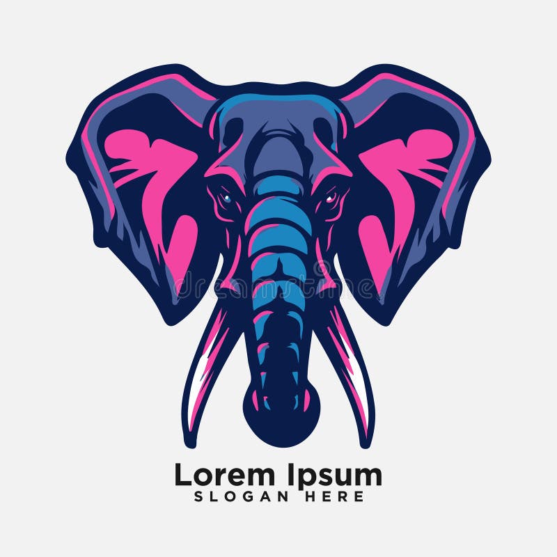 Modern Creative Esport Vector Elephant Modern Logo Art Design Drawing ...