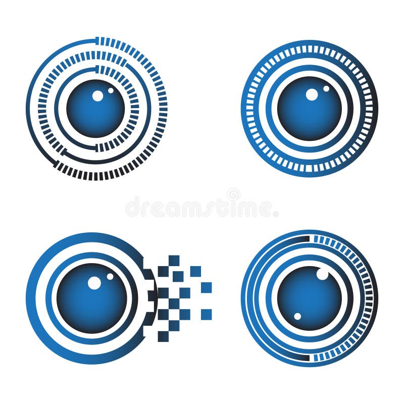 Modern and Creative Eye Logo Set. Stock Vector - Illustration of blue ...