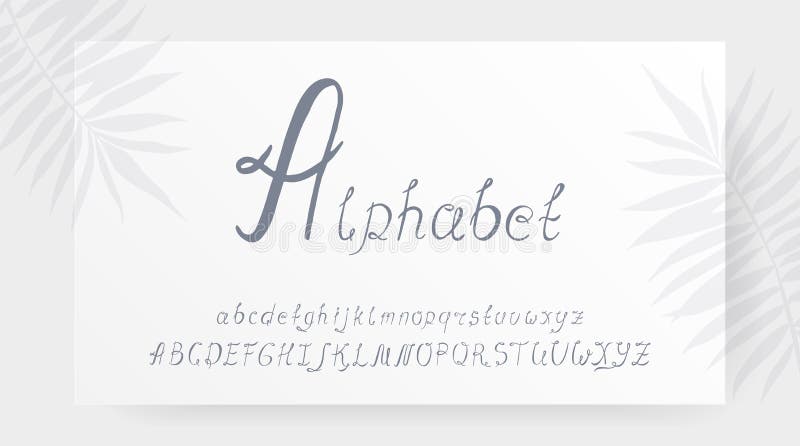 Modern Creative Font in Handwritten Style. Cursive Calligraphy Letters ...