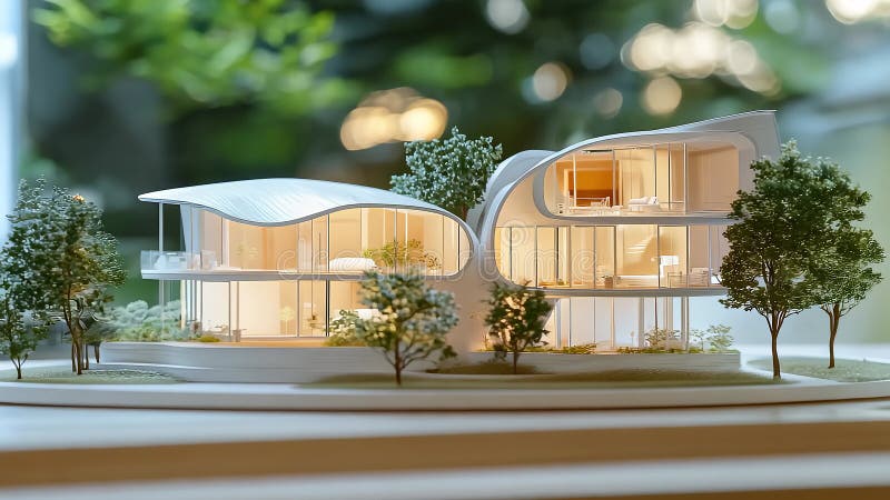 Modern Creative House Architectural Model Display Stock Footage - Video ...