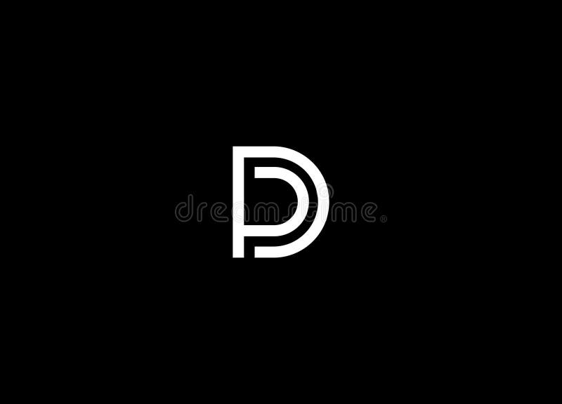 Modern Creative Letter PD DP Logo Icon Design Template Elements. PD ...