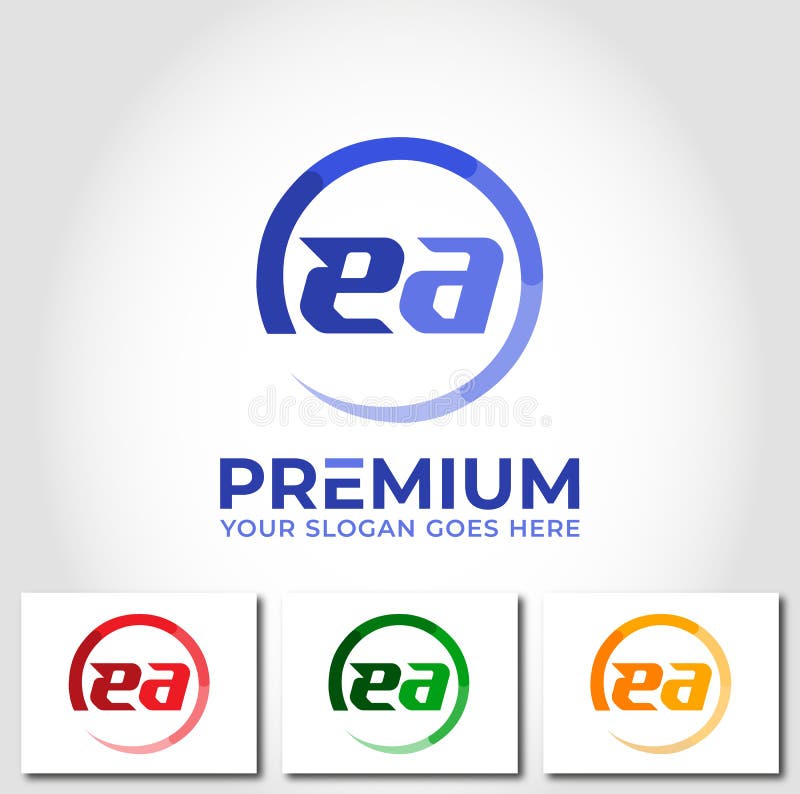 EA Alphabet Logo Design Concept Stock Vector - Illustration of identity ...