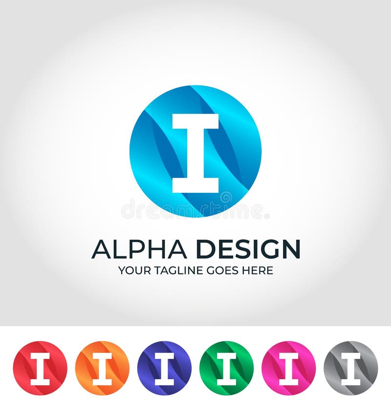 I Alphabet Creative Logo Design Concept Stock Vector - Illustration of ...