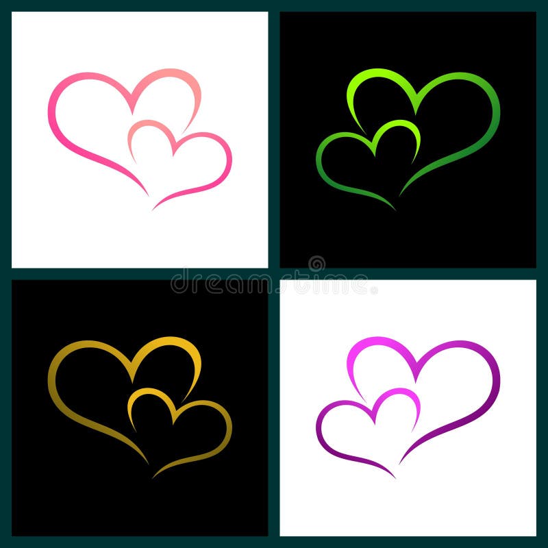 Modern Creative Love Logo Design Vector. Stock Vector - Illustration of ...