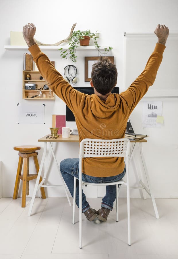 4,995 Man Celebrating Office Computer Stock Photos - Free & Royalty ...