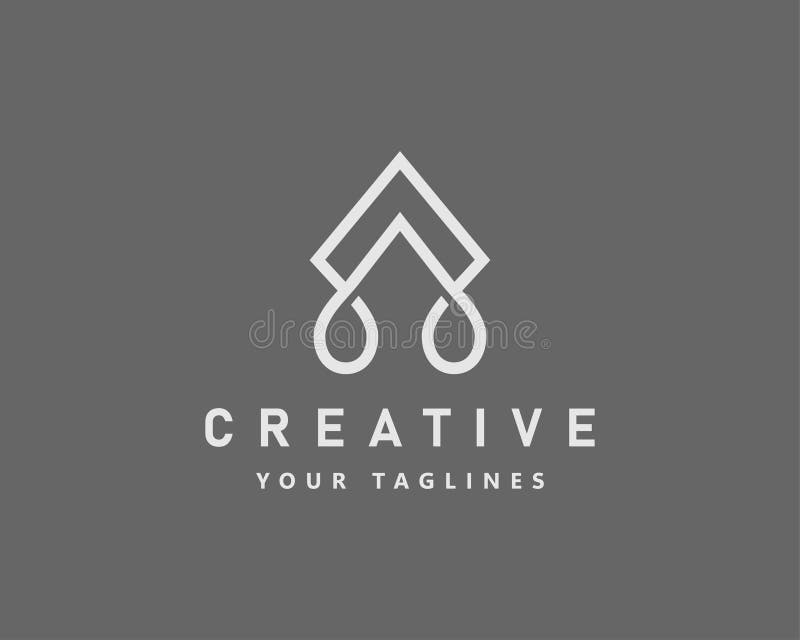 Modern Creative Minimalist Letter a Outline Symbol Stock Illustration ...