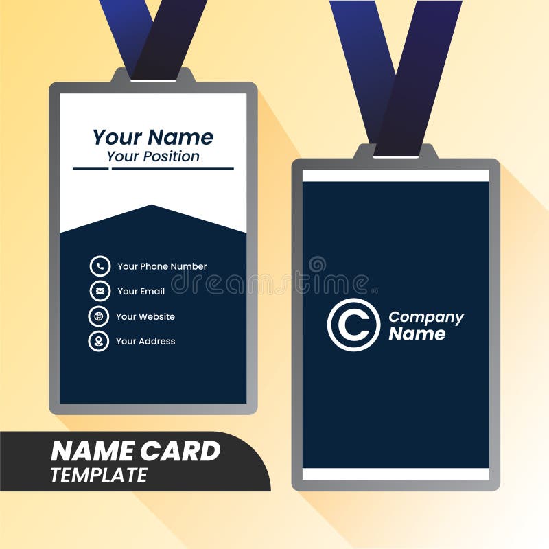 Modern Creative Name Card and Name Card, Potrait Simple Clean Template ...
