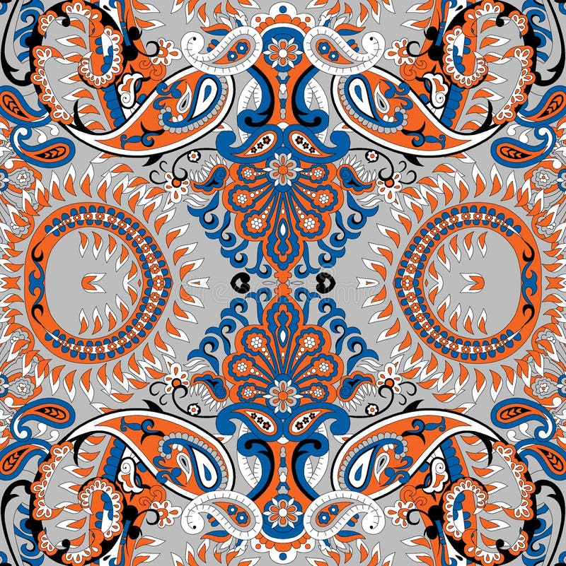 Modern Creative Paisleys Designs Motifs Flower Paisleys Digital Textile ...