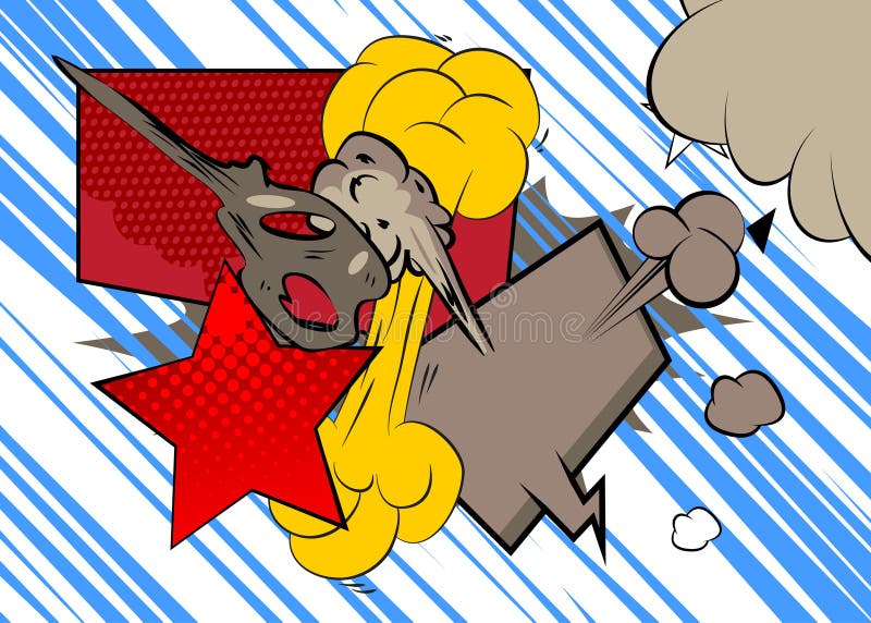 Vibrant Comic Book Explosion with Bold Pow Text Impact Stock ...