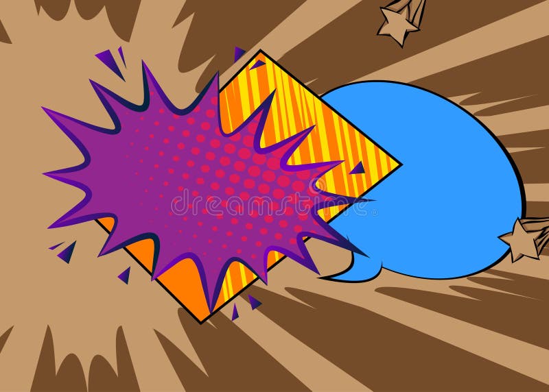 Modern Creative Pop Art Vibrant Comic Book Style Background. Cartoon ...