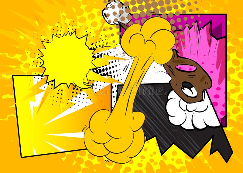 Modern Creative Pop Art Vibrant Comic Book Style Background. Cartoon Effects Explosion Design ...