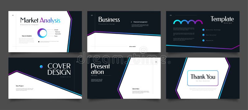 Modern and Creative Presentation Templates Set. Horizontal Poster with ...